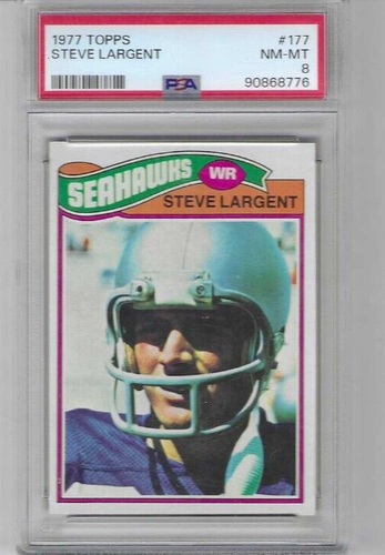 1977 Topps Football #177, STEVE LARGENT, Rookie, PSA 8 | eBay