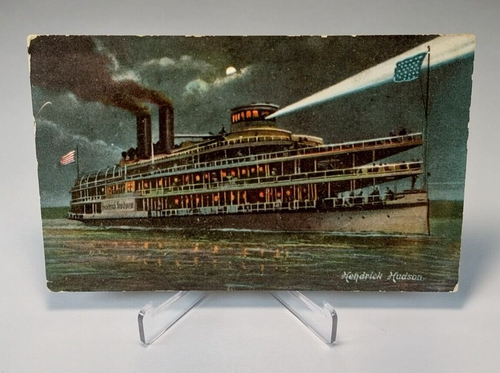 Kendrick Hudson Steamer Ship American Flag New York Postcard | eBay