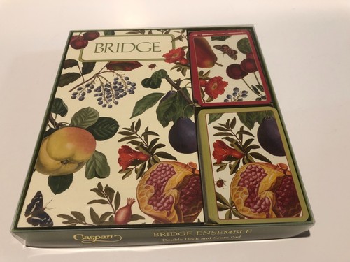 CASPARI BRIDGE Gift SET Double Deck Playing Cards ROYAL ORCHARD | eBay