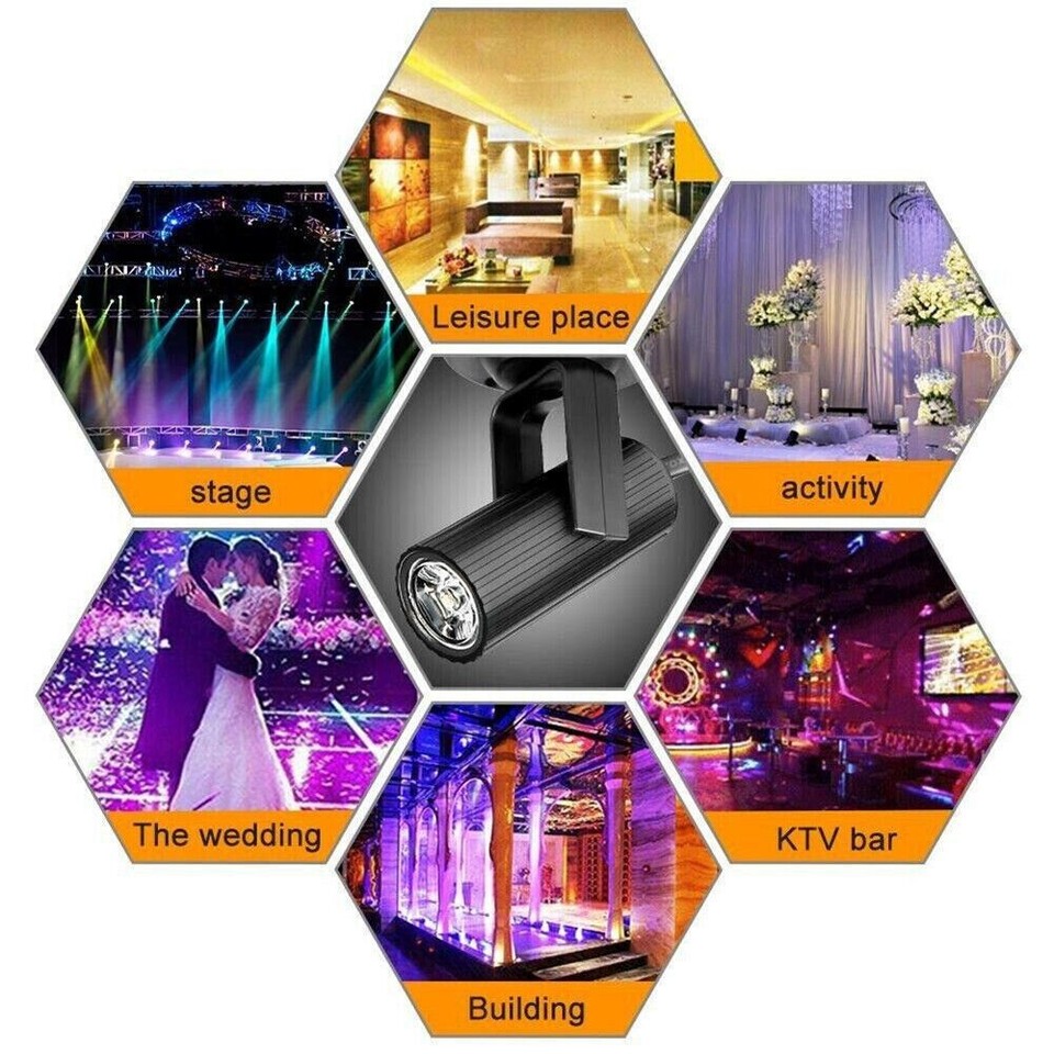 3W LED Pin Spot Light Beam Spotlight Mini for Stage KTV Bar Show DJ ...
