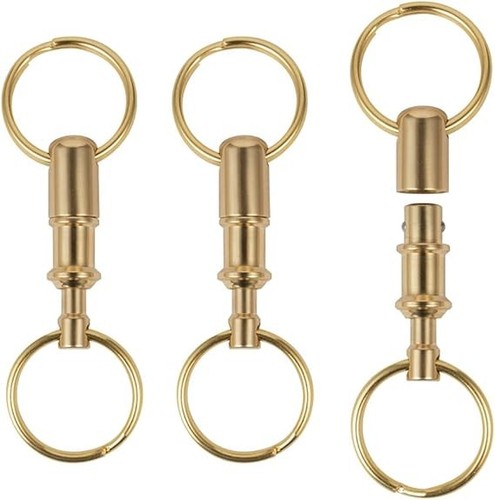 3 Pack Quick Release Keychain, Detachable Pull Apart Keychain, Double ...