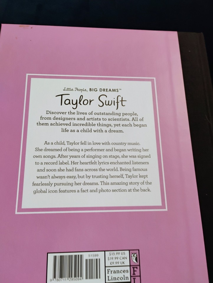 Taylor Swift Hardcover Book (Little People, BIG DREAMS) - Swifty ...