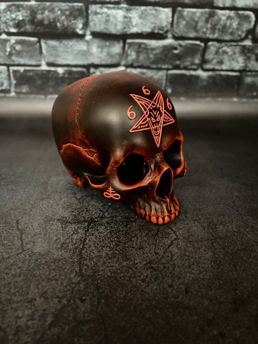 Satan Skull 666 Leviathan cross Occultism Demon Altar Witchcraft tools ...