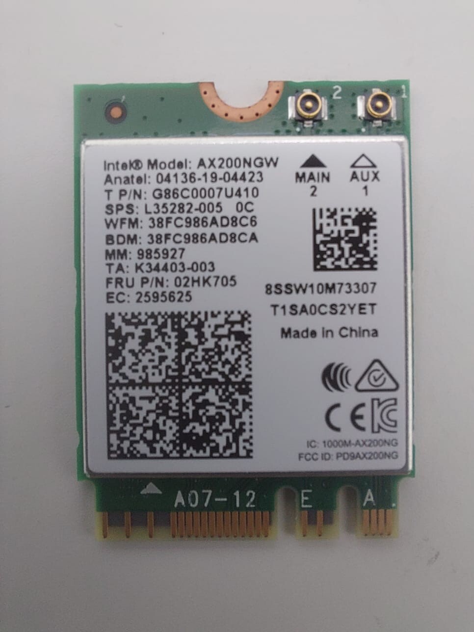 HP L35282-002 Intel Wi-Fi Wlan 22260NGW | eBay