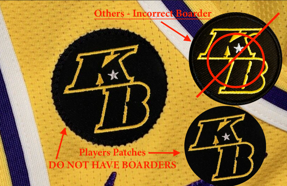 Kobe Bryant KB Patch LA Lakers 2020 Basketball Jersey NBA Finals Gigi ...