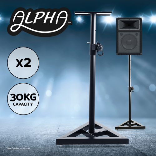 ALPHA 2pcs Speaker Stands Stand Tripod Home Studio Adjustable Height ...