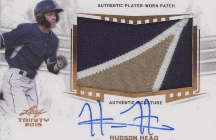 2019 Leaf Trinity - Patch Autographs Hudson Head #PA-HH1 (AU, MEM, RC ...
