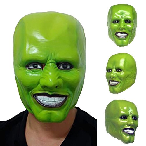 Jim Carrey the Mask green Adults halloween Fancy Dress Theme Costume ...