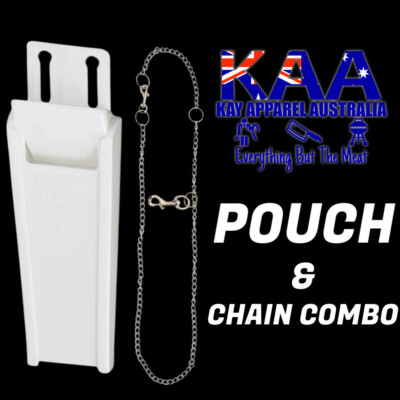 Butchers Knife Pouch Scabbard & Chain Combo - Double 8", Meat Workers ...