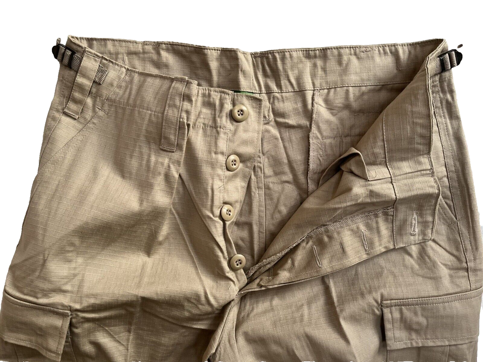 Beige Cotton Ripstop BDU Combat Trousers US Military Style Sand Trouser ...