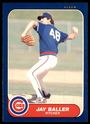 1986 FLEER UPDATE JAY BALLER CHICAGO CUBS #U-7 | eBay