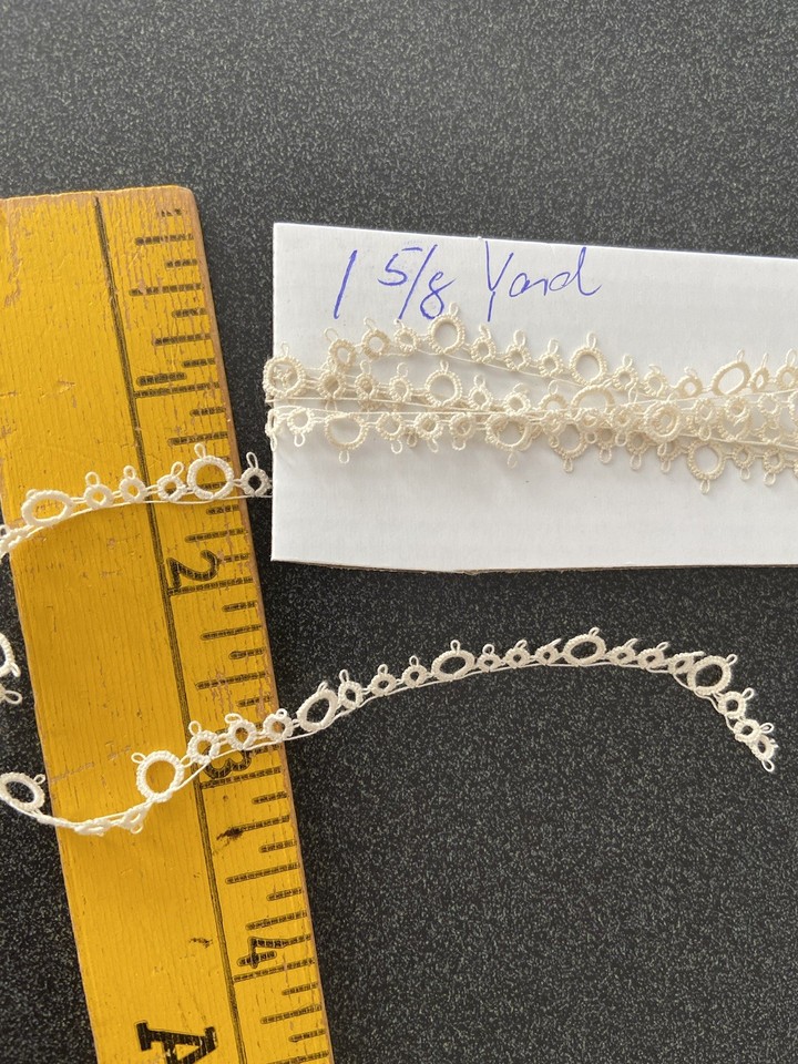 Lot Of 6 Tatting Tatted Lace Trim, 23Yards, for Edging Pillows, Cloth ...