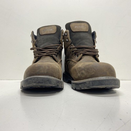 Wolverine Men'S Brown Leather W10633 Waterproof Low Heel Work Boots ...