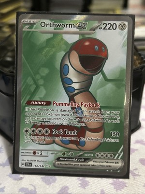 Orthworm ex 162/142 Full Art Holo Ultra Rare Pokemon TCG 2024 Stellar ...