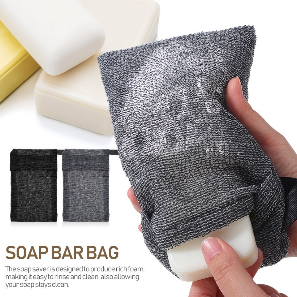 4 Pcs Soap Saver Bags Nylon Soap Pouch Exfoliating Body Scrubber for ...