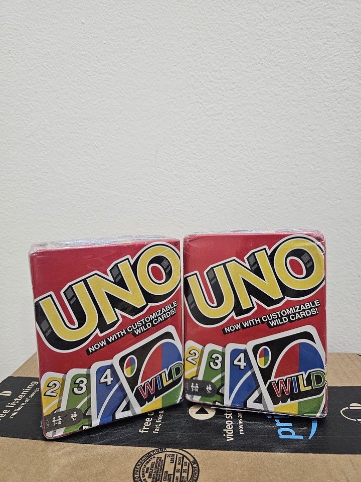 2-PACK UNO Card Game With Customizable Wild Cards for 2-10 Players ...