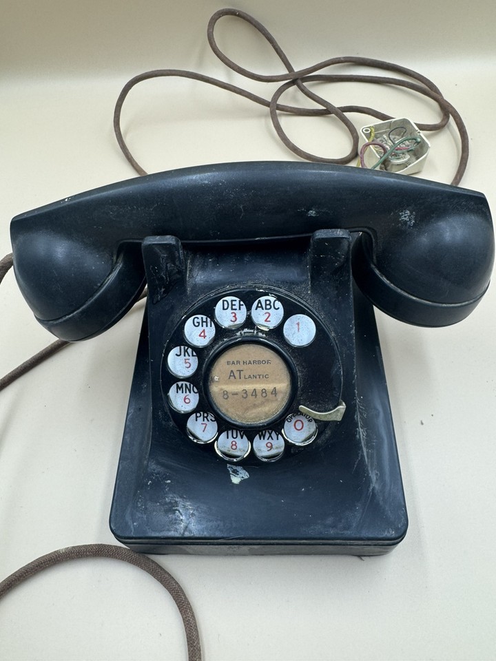 Vintage Bell Systems Model 302 Black Bakelite Rotary Dial Telephone | eBay