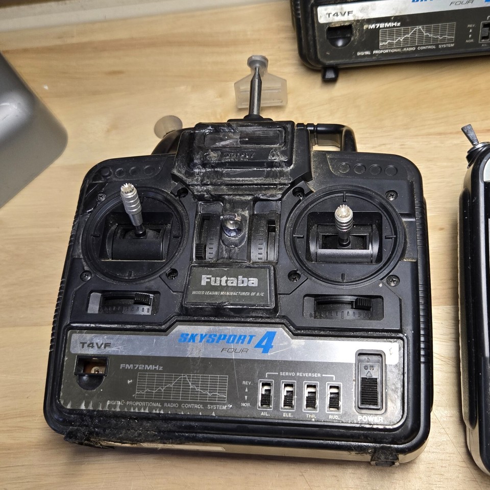 Lot Of 3 RC Transmitters Futaba (2) skysport 4 & (1) 6 Untested Parts ...
