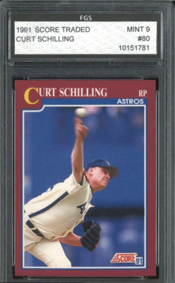 1991 Score Traded #80 Curt Schilling Astros FGS 9 MINT and bonus cards ...