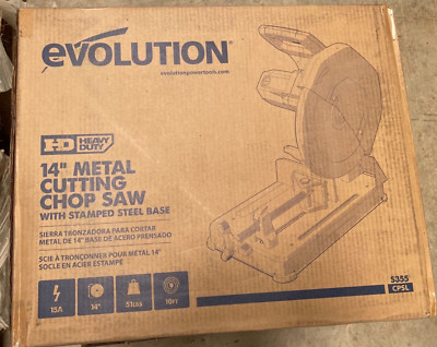 New Evolution S355CPSL Metal Cutting 14 Inch Chop Saw With Mild Steel ...
