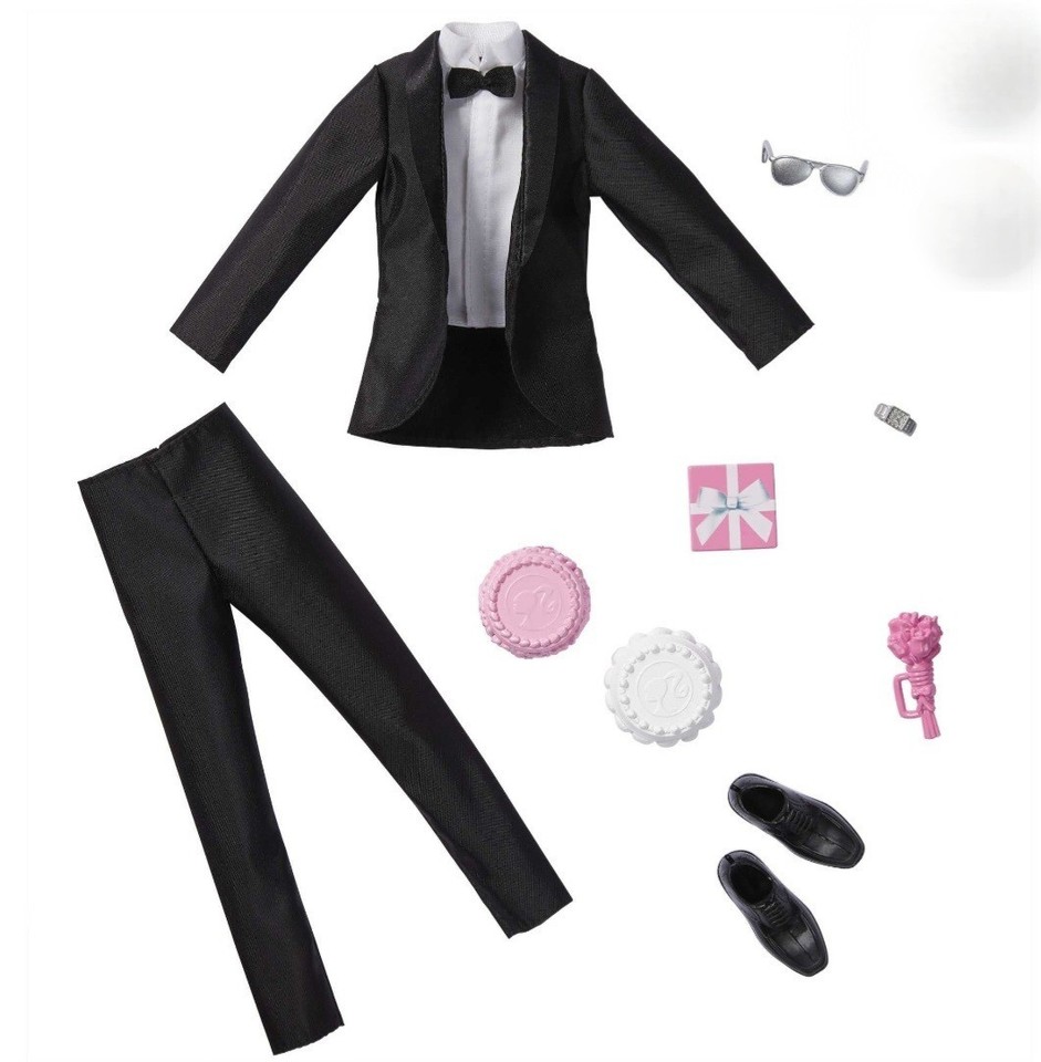 Barbie Mattel Ken Doll TUXEDO, Bridal Set Groom Outfit - Tux, Shoes ...
