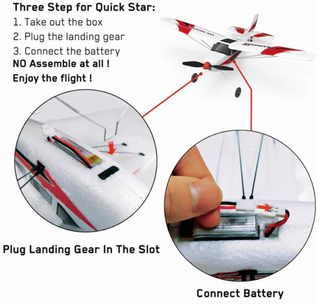 TRAINSTAR electric Mini 6-Axis Easy Flying Trainer, RC AIRPLANE Gyro ...