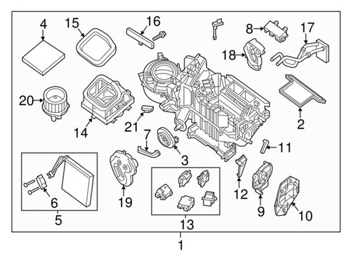 27280-ZS01A Nissan Evaporator assy-front 27280ZS01A, New Genuine OEM ...