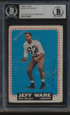 1964 Topps #128 Jeff Ware RC Autographed BGS Authentic C56462 | eBay