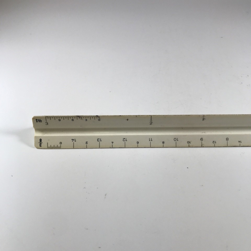 Alvin Architect Scale Drafting Ruler No 110P Triangular West Germany ...