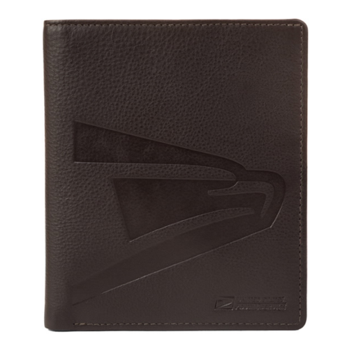 USPS Leather Passport Wallet Brown Sonic Eagle RFID Protection 5 Card ...
