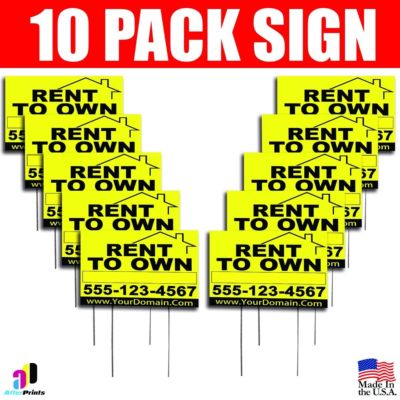 10X Rent To Own Signs Your Phone Number And Website Real Estate ...