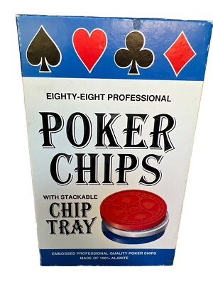 NEW Set of 88 Jax Professional Alanite Poker Chips With Stackable Tray ...