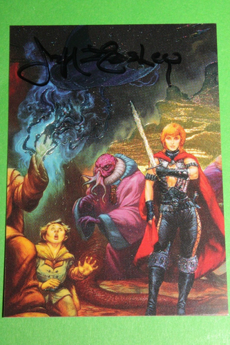 1995 JEFF EASLEY SIGNED TSR CARD #MS2 FANTASY ART METALLIC STORM INSERT ...