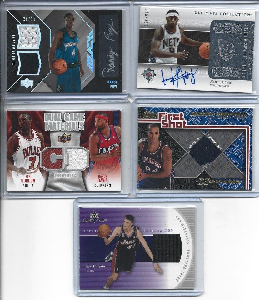 *13 BASKETBALL AUTOS GAME USED JERSEYS RELICS PATCHES CARD LOT* | eBay