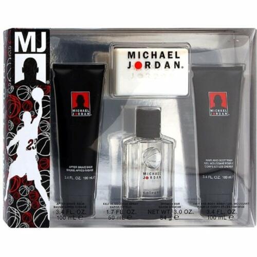 Michael Jordan 4-Piece Gift Set 1.7oz EDC, 3.4 After Shave, Wash 3oz ...