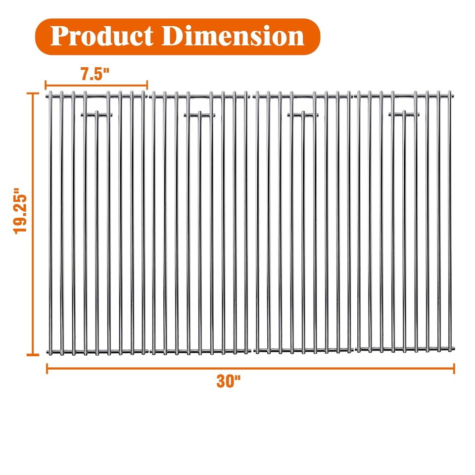 SUZLON 4 Pack Bull BBQ Grill Grate Replacement Parts for Bull 18248 LP ...
