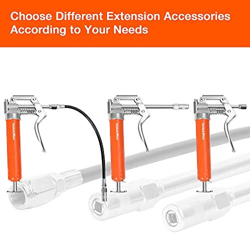 Mini Grease Gun Kit(3000 PSI)3 OZ Grease,12''Flexible Hose,5''&3 ...