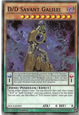 D/D Savant Galilei DOCS-EN091 Common Yu-Gi-Oh Card 1st Edition New | eBay