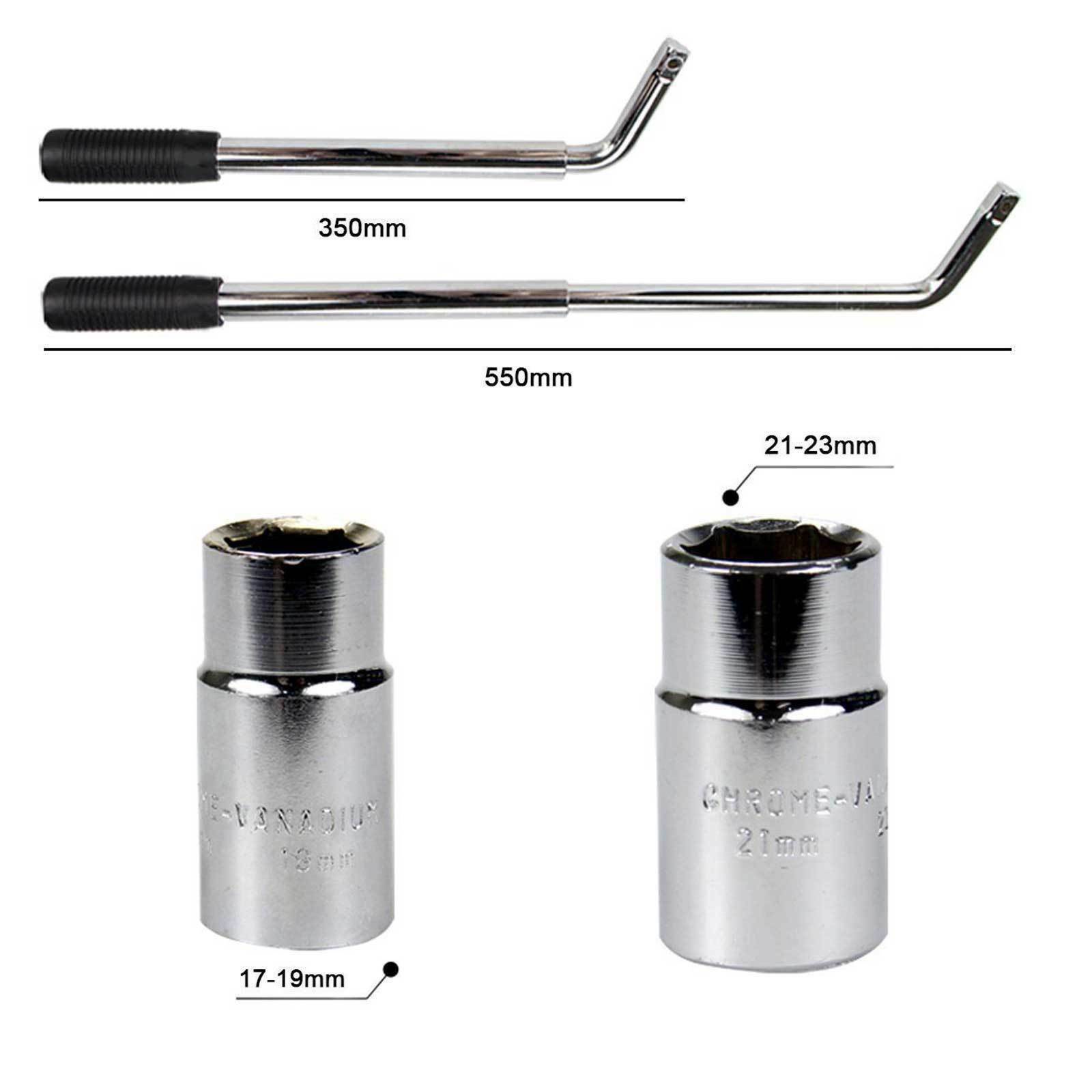 Car Lug Wheel Brace Wrench Tyre Spanner Sockets Nut Removal Repair 17 ...