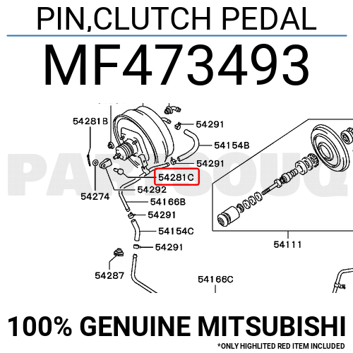 MF473493 Genuine Mitsubishi PIN,CLUTCH PEDAL | eBay