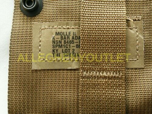 K BAR KABAR MOLLE PALS Knife Adapter Coyote USMC USGI US Military Issue ...
