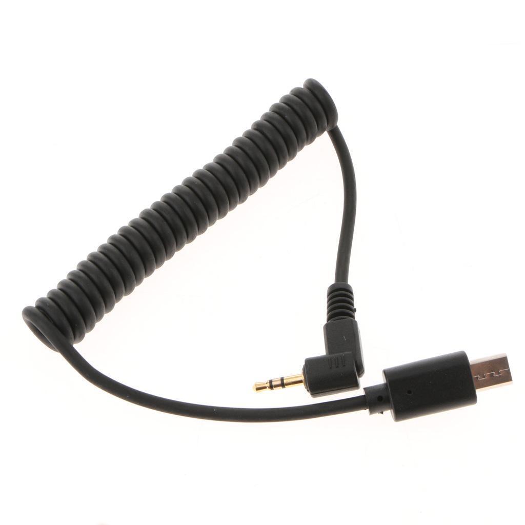 Coiled 2.5mm to S2 Camera Remote Shutter Cable for A6000 HX300 A7R A9 ...