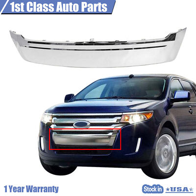 Front Lower Chrome Grille Bumper Moulding For 2011-2014 Ford Edge ...