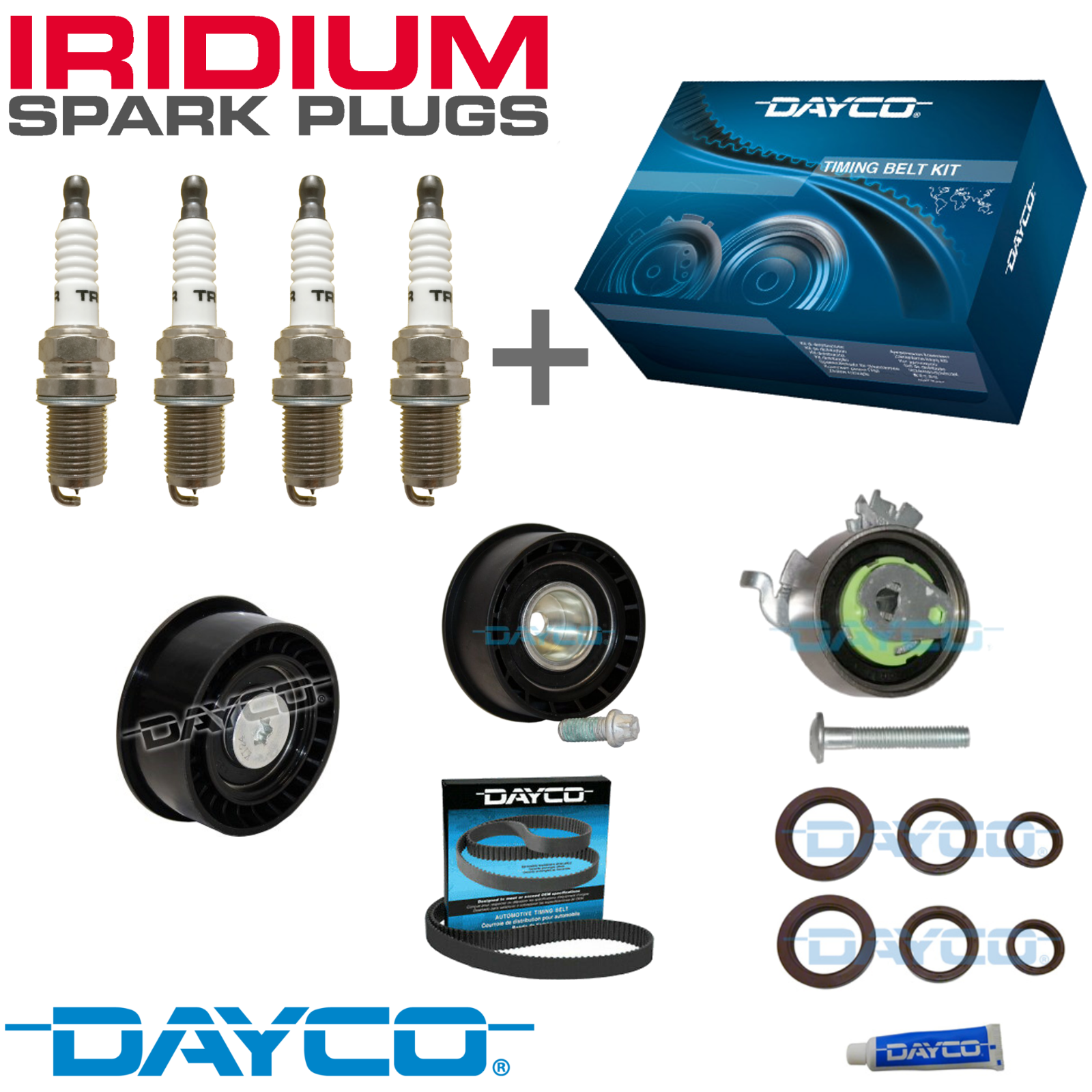 DAYCO TIMING BELT KIT + IRIDIUM PLUGS - for Holden Astra 1.8L X18XE ...