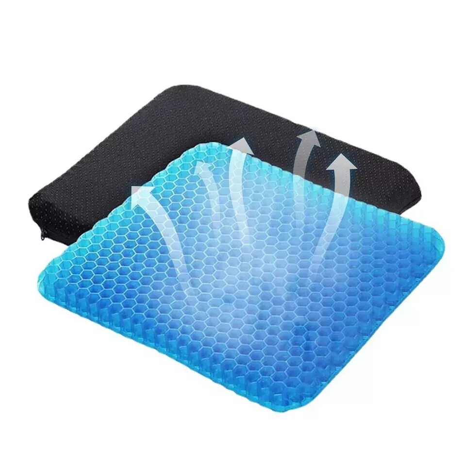 Gel Seat Cushion For Lower Back Pain Pressure Relief Wheelchair Car ...