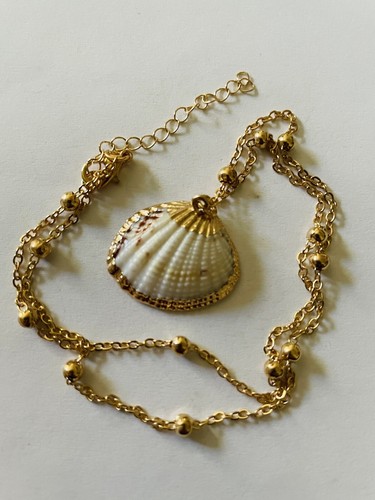 Gold Tone Seashell Shell Necklace Beachy Boho Fashion Necklace | eBay