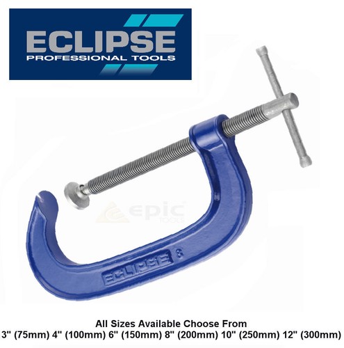 2 X Eclipse G Clamp 3 " Inch 75mm Heavy Duty E20-3 Clamps for sale ...