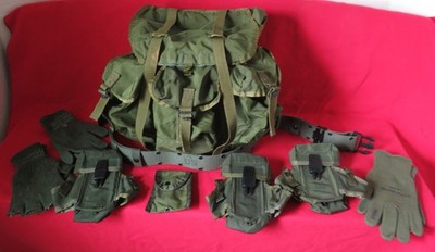 USGI ALICE Gear Lot - Medium Pack-Mag Pouches-Belt-Gloves | eBay