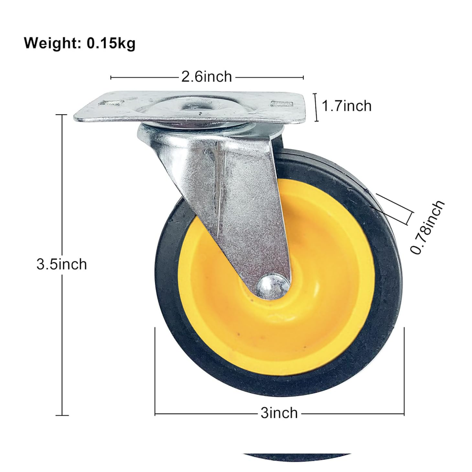 Upgraded Caster Wheels for Mechanic Creepers – 3 Replacement Set (6 ...