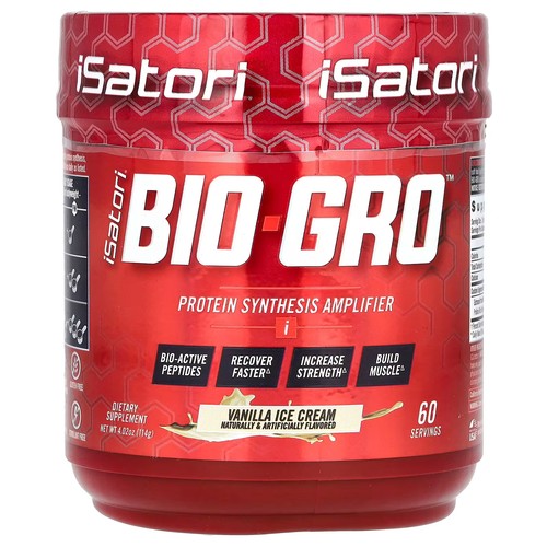2 X Isatori, Bio-Gro, Protein Synthesis Amplifier, Vanilla Ice Cream, 4 ...